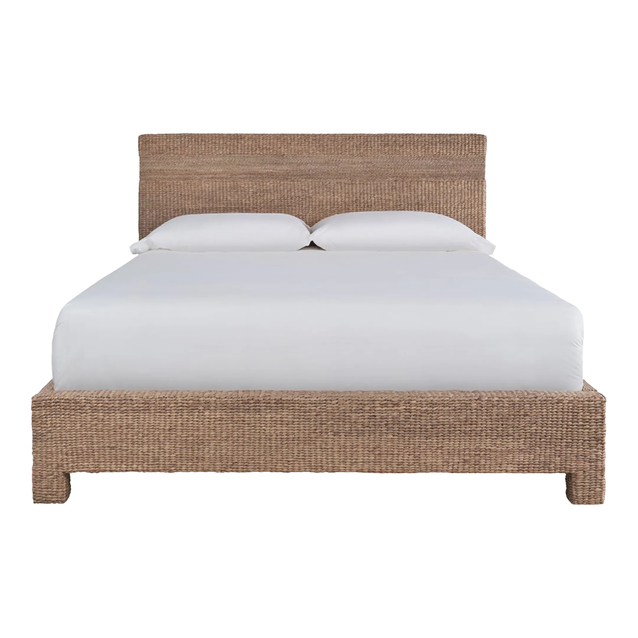 Contemporary Seaton Abaca Bed, Queen | Chairish
