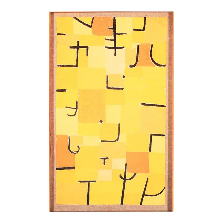 1989 After Paul Klee "Sign in Yellow", Full-Color Print From France ...