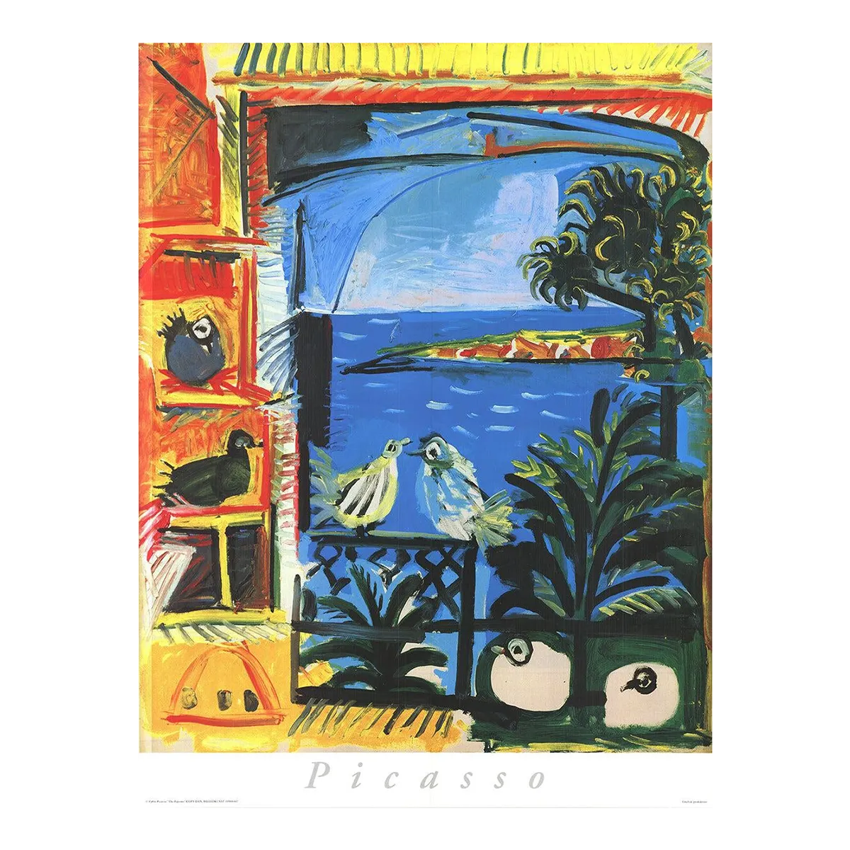 Pablo Picasso 'The Pigeons' Impressionism & Modernism Offset Lithograph ...