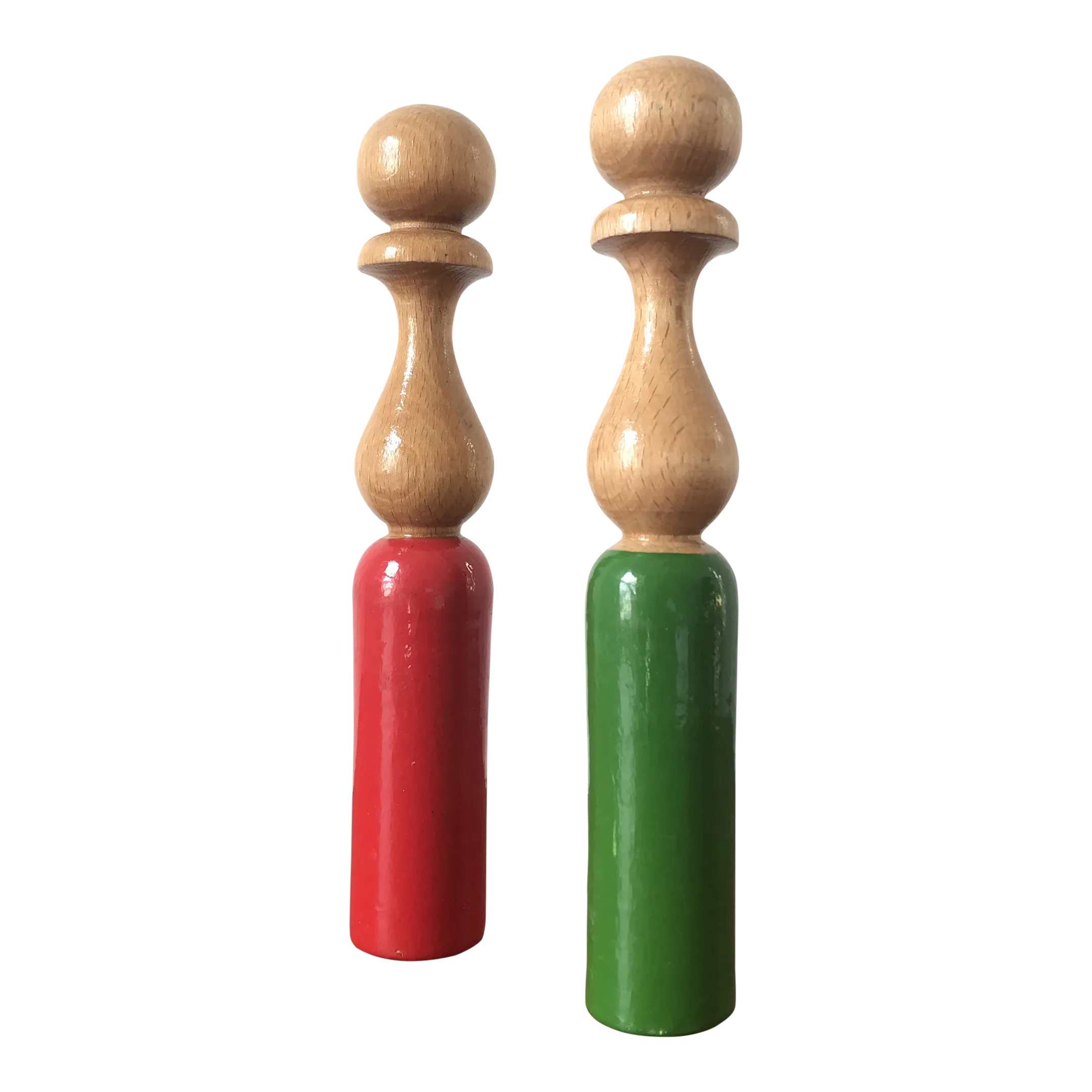 Pair of Vintage French Skittles Pins | Chairish