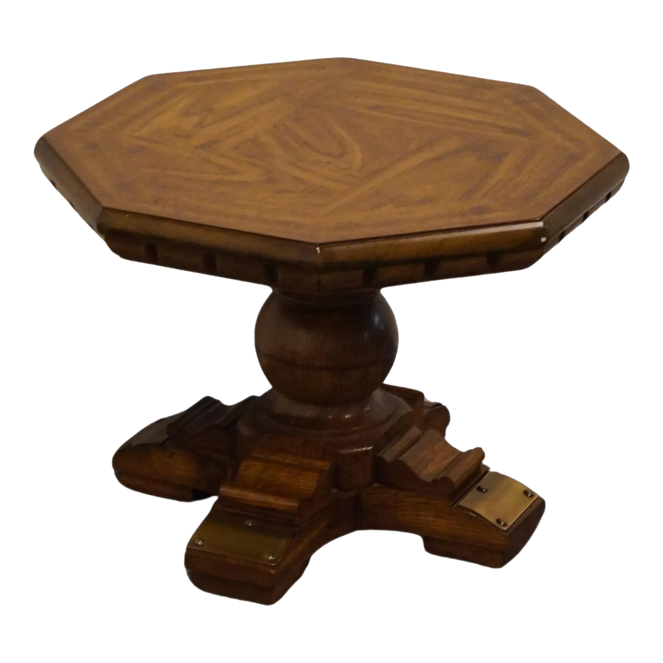 Gordon's Furniture Banded Walnut Rustic European Style 21" Octagonal ...