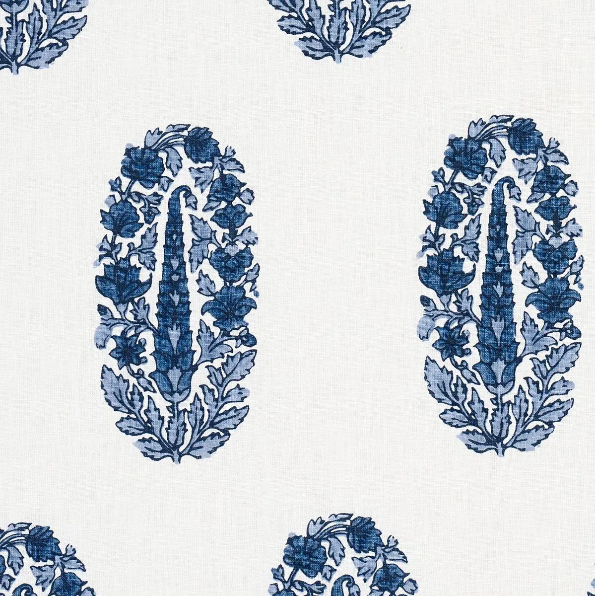 SAMPLE - Schumacher Askandra Flower Fabric In Delft | Chairish