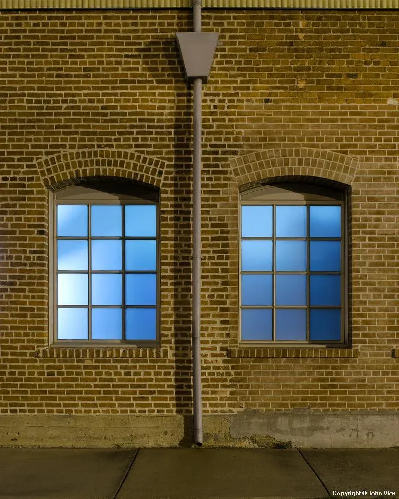 Contemporary Night Photograph "Arched Windows" by John Vias | Chairish