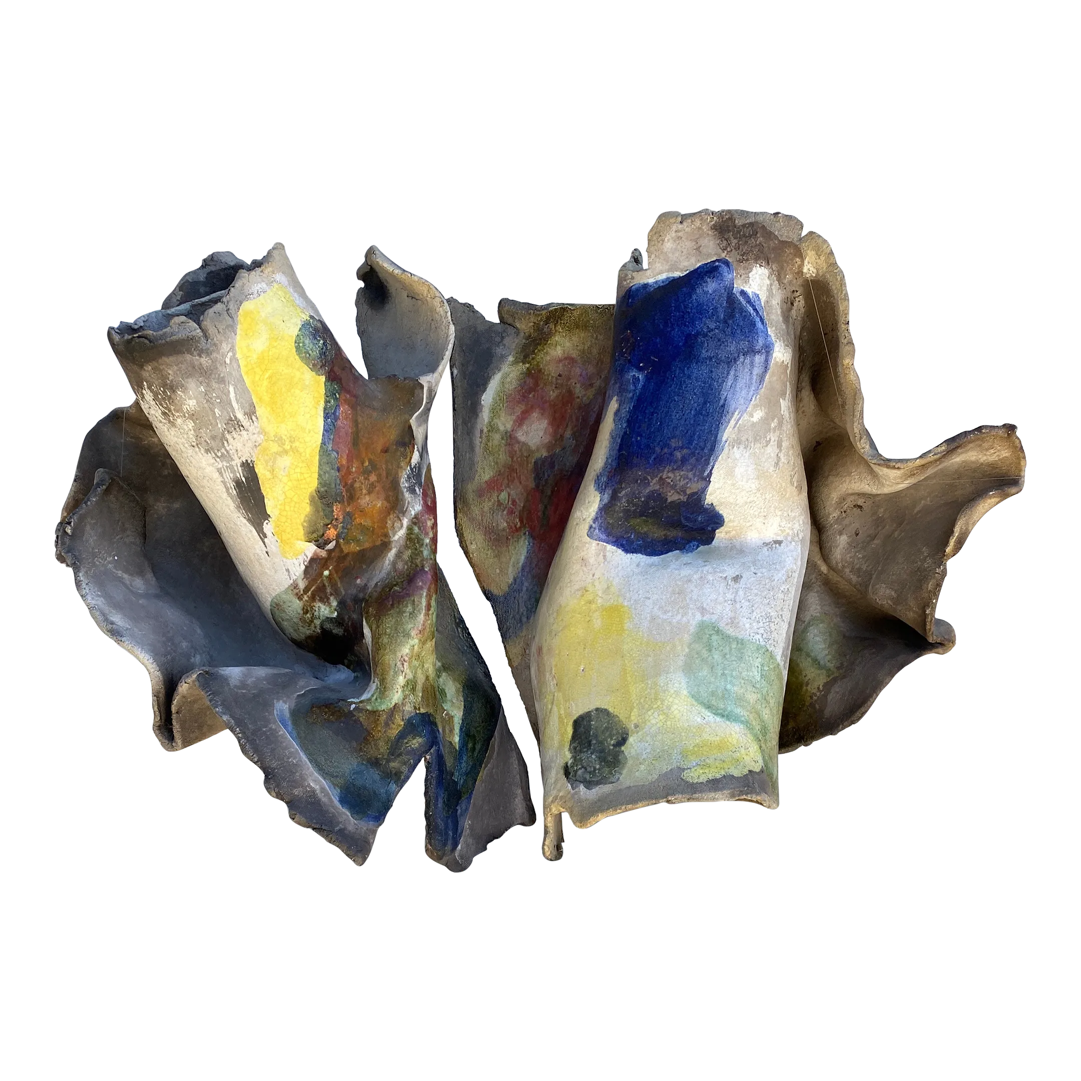 Large Abstract Expressionist Ceramic Sculpture | Chairish