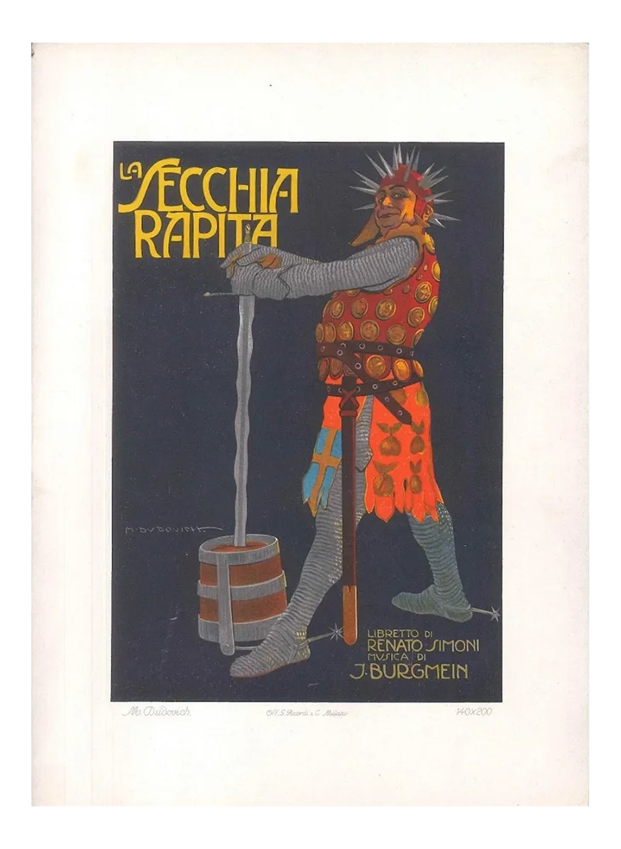 La Secchia Rapita - Original Advertising Lithograph by Marcello ...