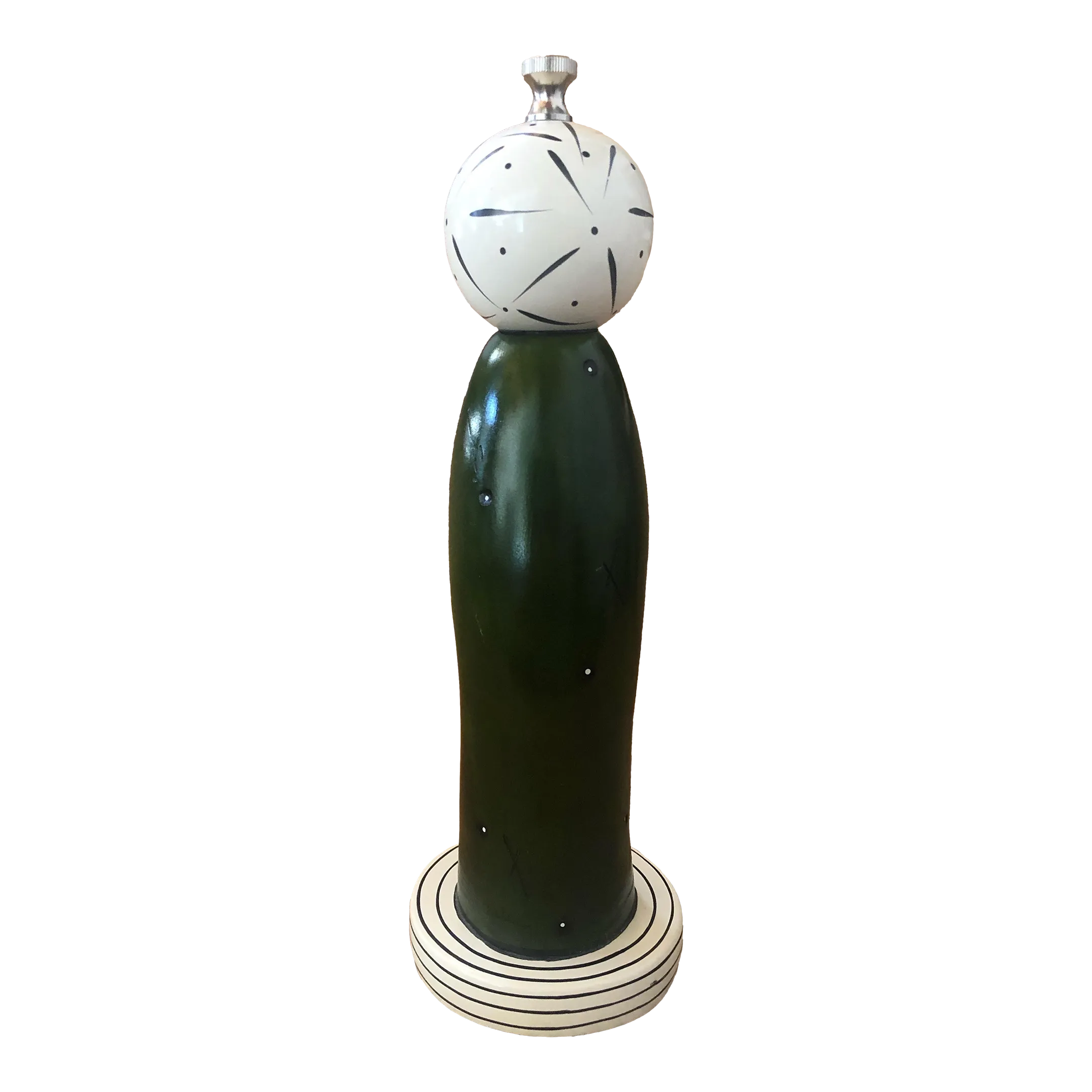 2000s Robert Wilhelm Memphis Design Style Woodworking Peppermill | Chairish