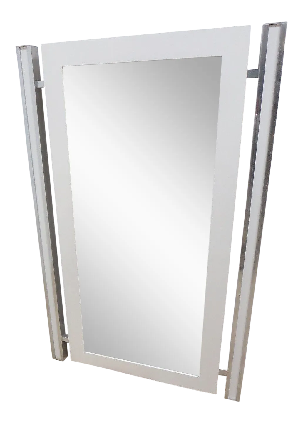 Mid-Century Thayer Coggin Milo Baughman Aluminum Mirror | Chairish