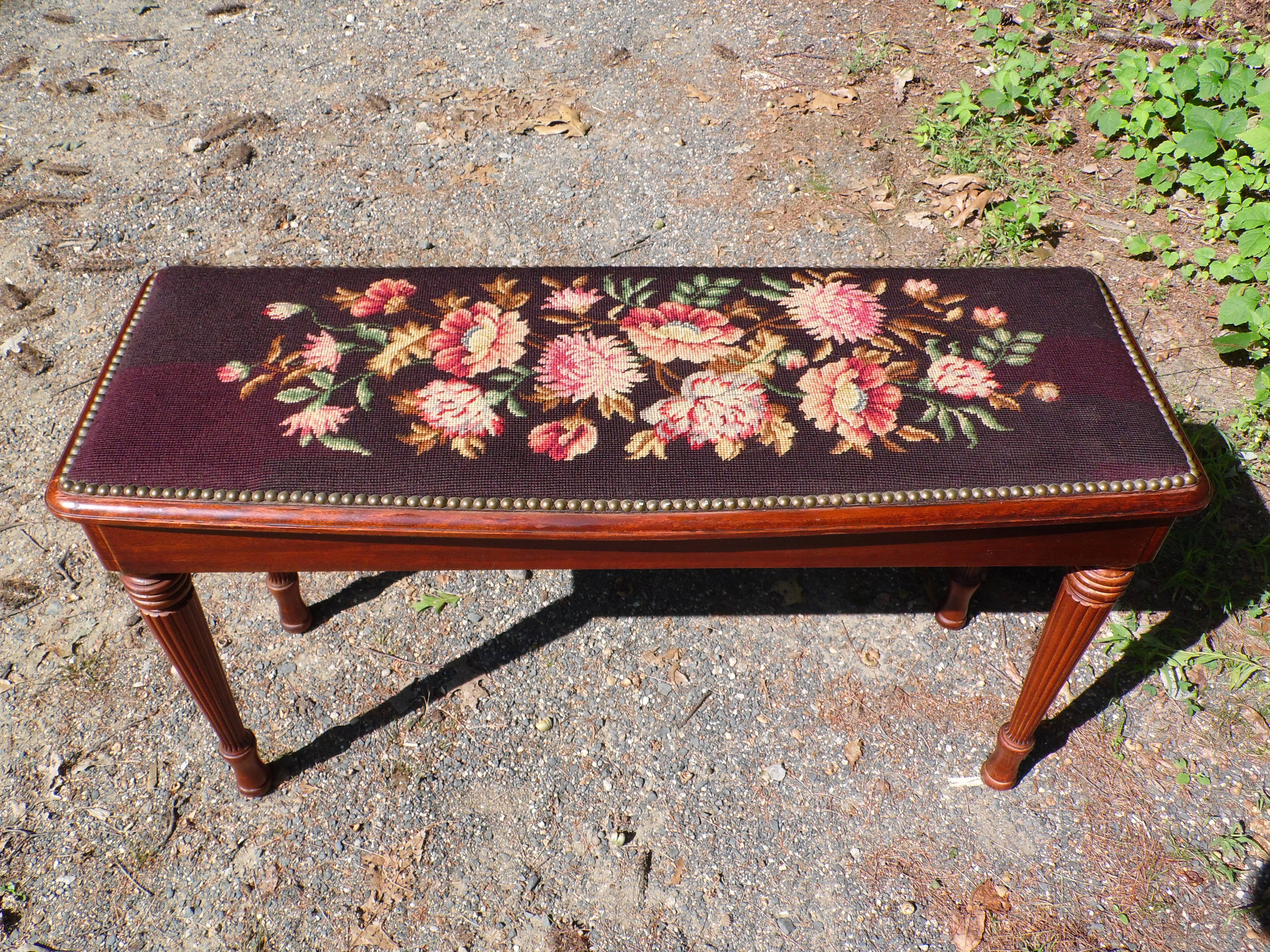 Vintage piano bench store