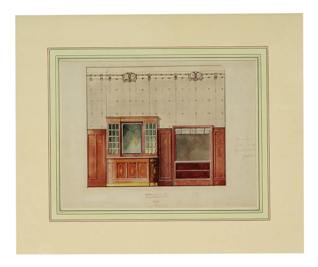 Interior Cabinet Rendering Painting | Chairish