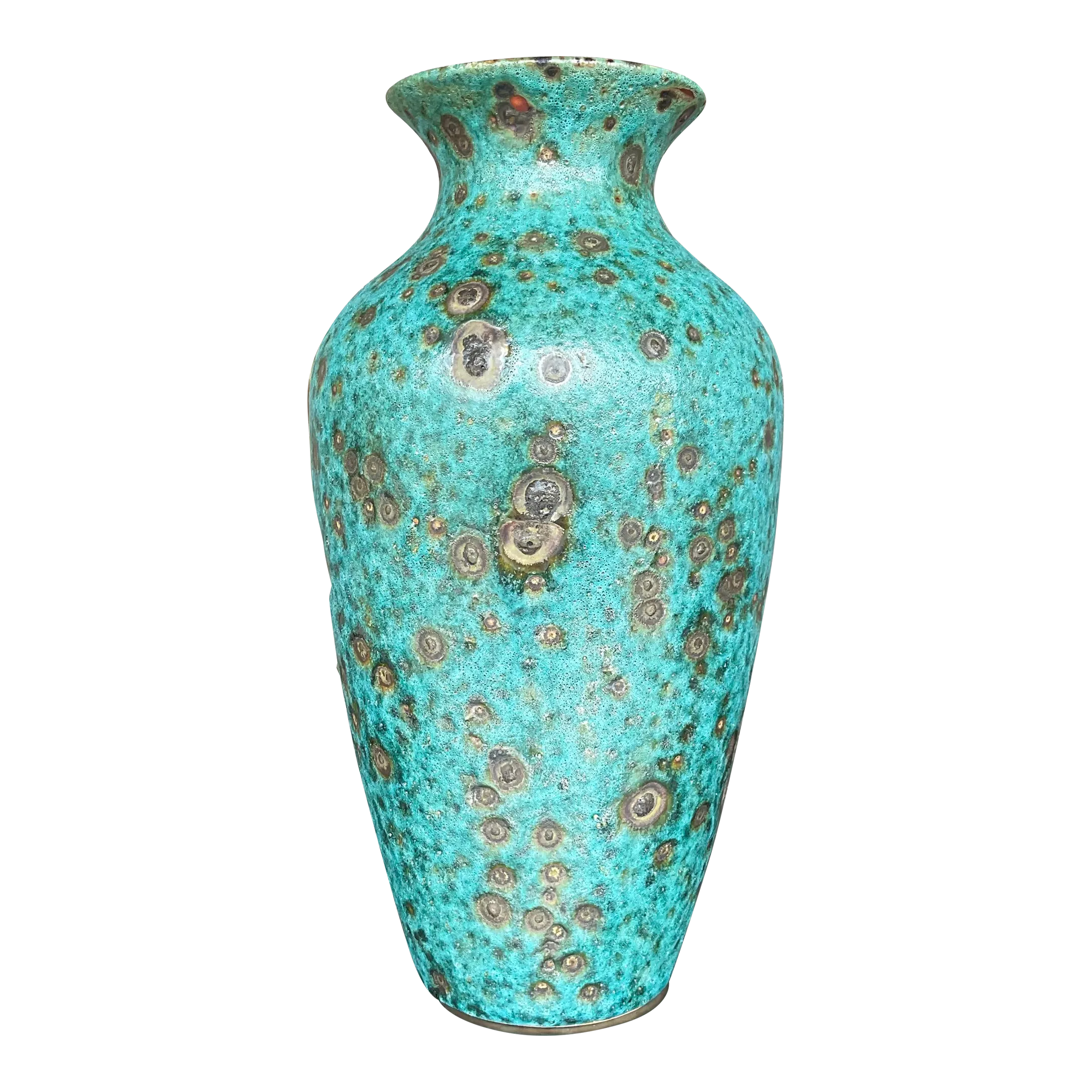 Vintage Studio Pottery Lava Finish Vase | Chairish