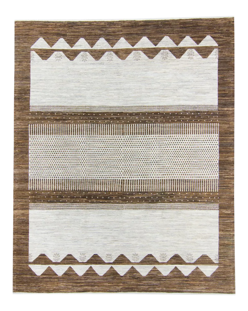 1990s Large Neutral Tree of Life Wide Handwoven Rug | Chairish