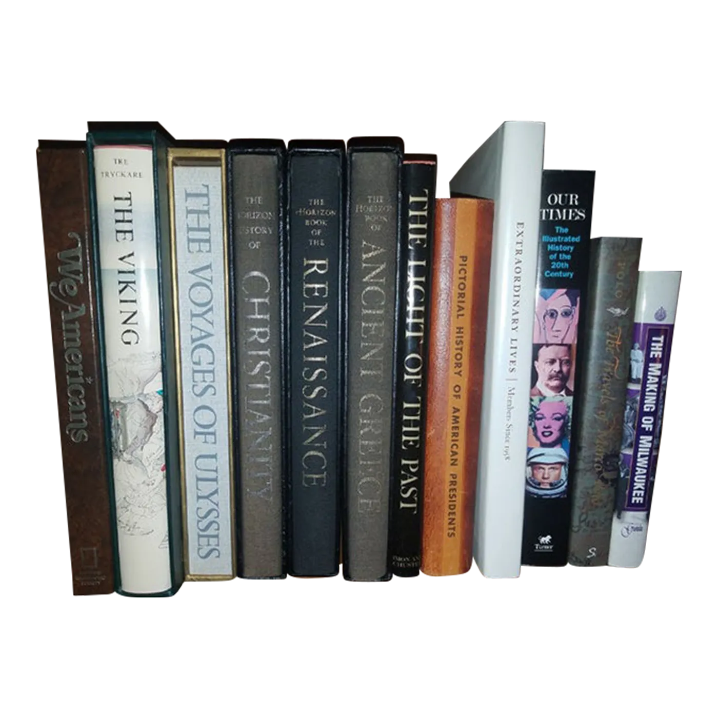 Assortment of 12 Large Cocktail Table Books of History | Chairish