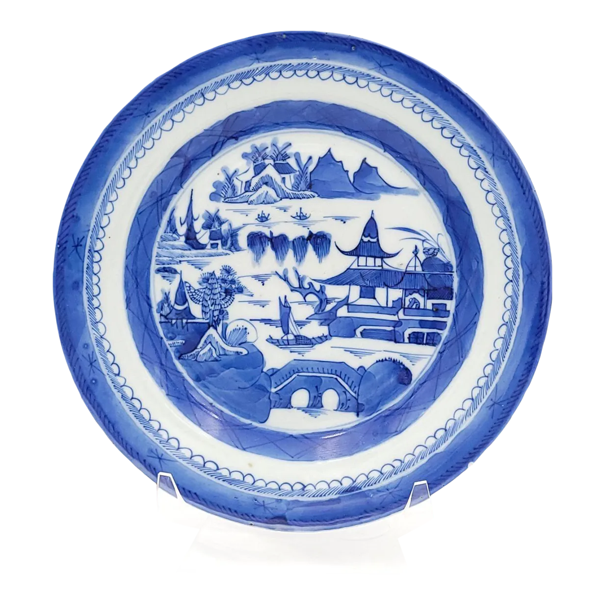 Nanking Chinese Export Porcelain Plate, Circa 1890 | Chairish