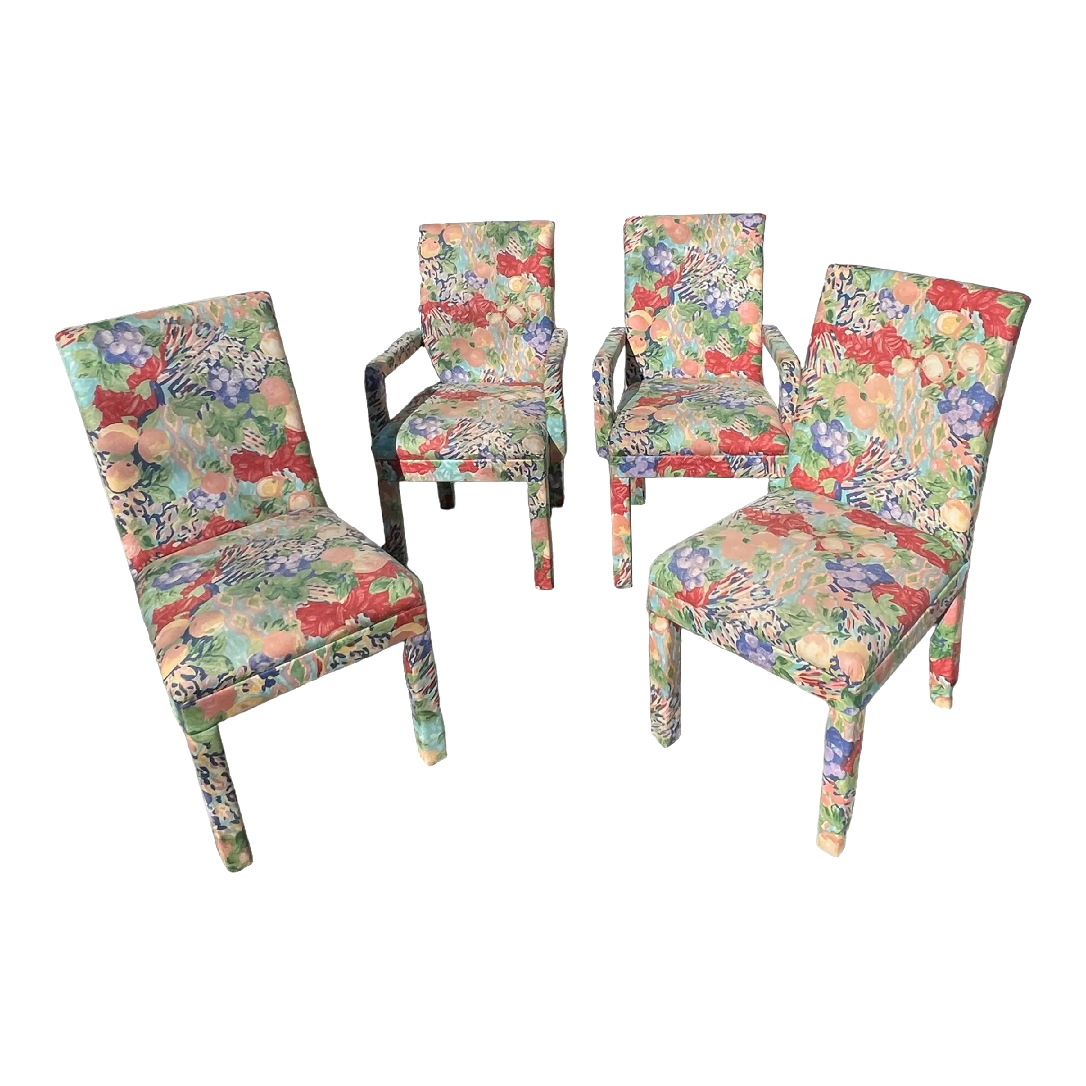 1970s Matisse Inspired Parsons Chairs- Set of 4 | Chairish