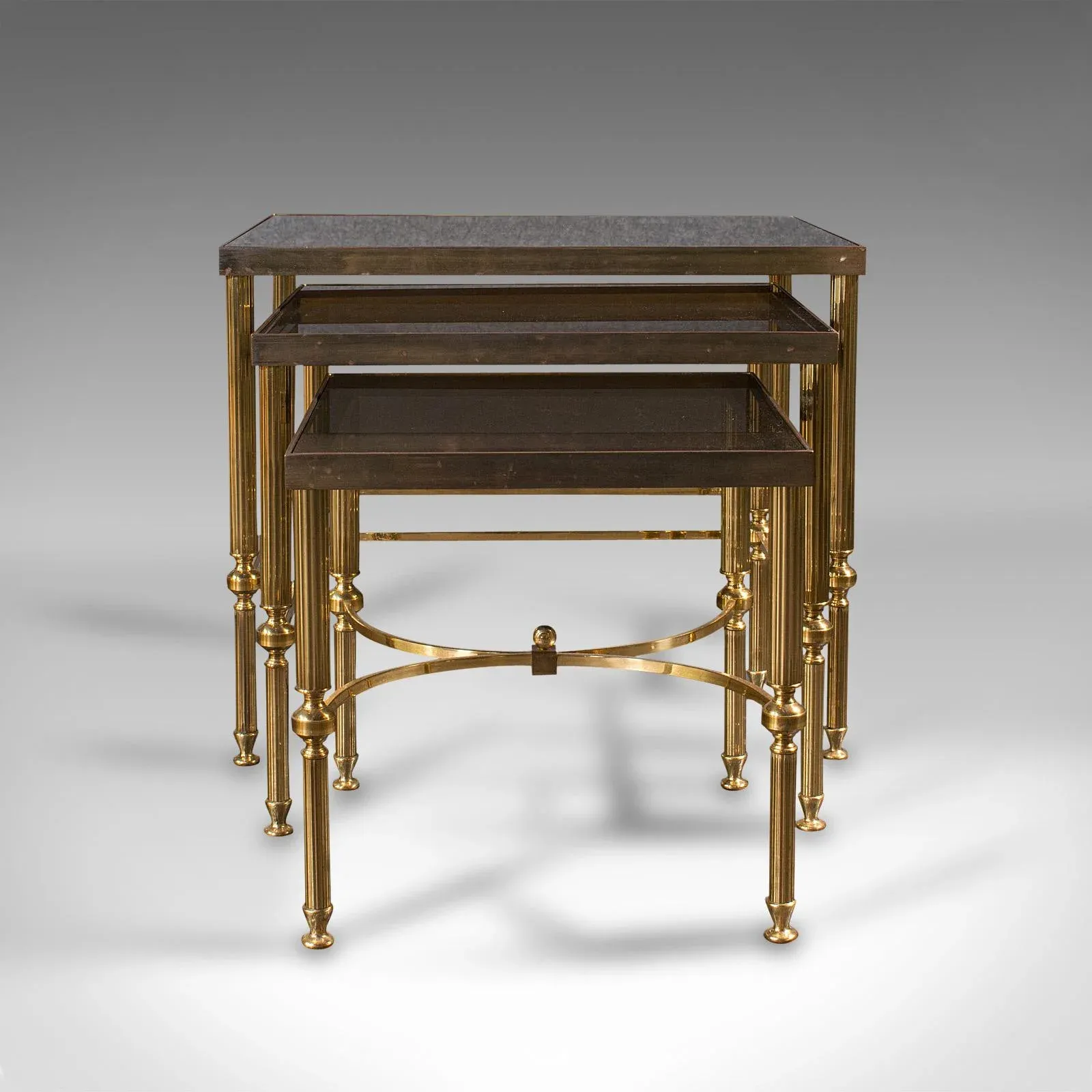 Antique brass nest of tables store