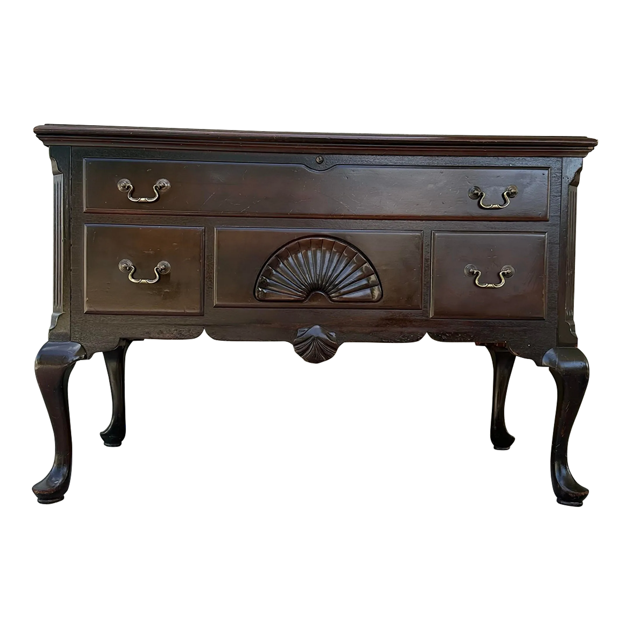 1940s Vintage Queen Anne Style Low Boy Cedar Lined Hope Chest | Chairish