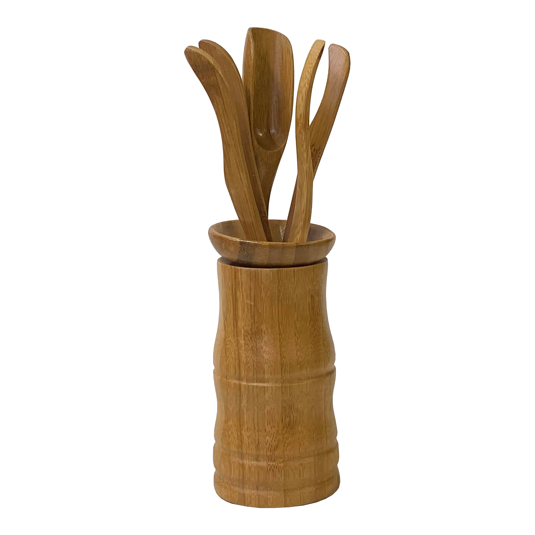 Chinese Light Brown Wood Tea Leaf Picking Scooper Tools Set | Chairish