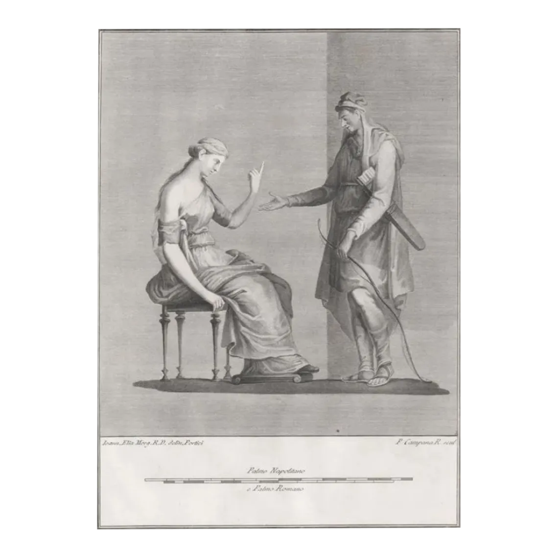 1762 Antique Classical Figures Engraving | Chairish