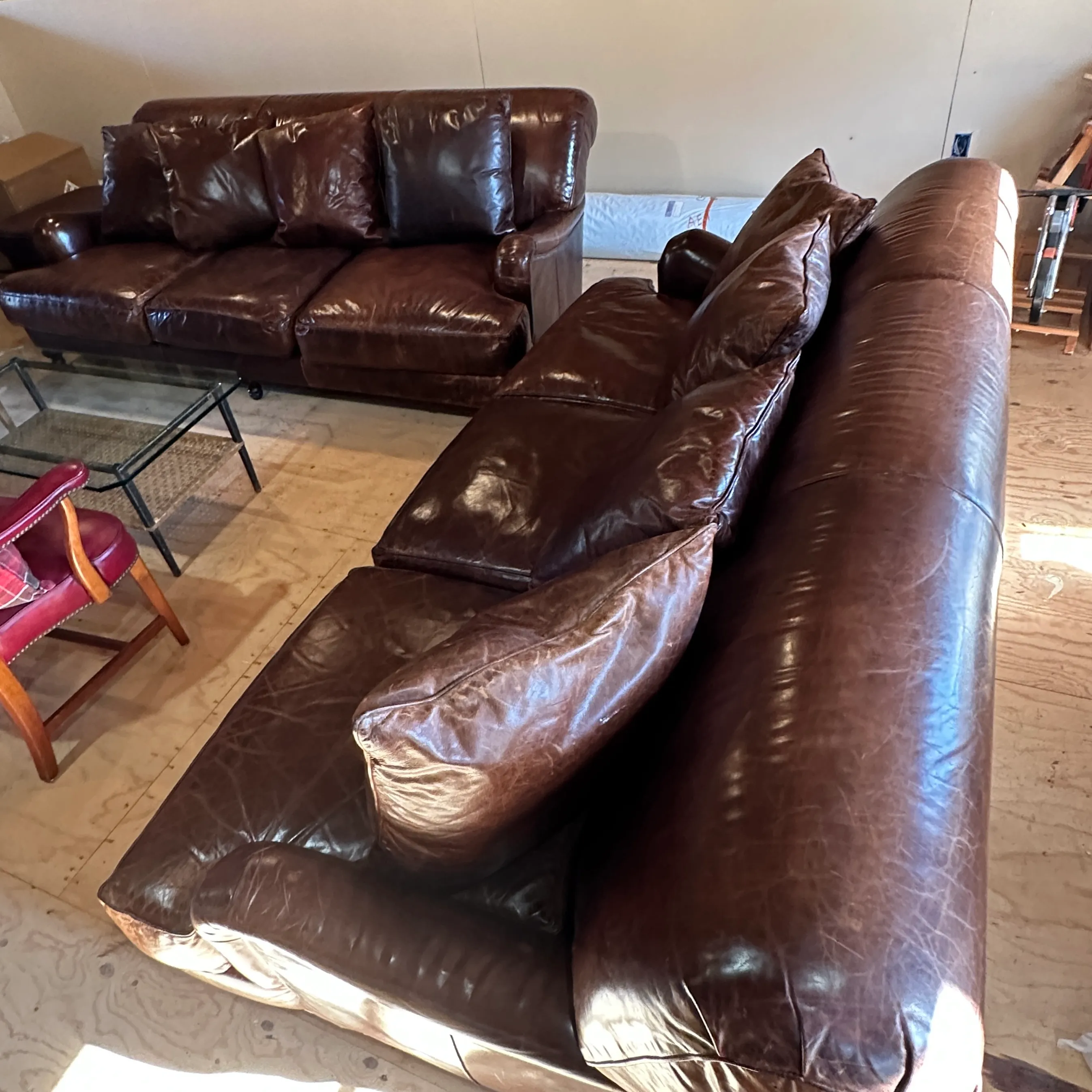 Restoration hardware distressed leather couch store