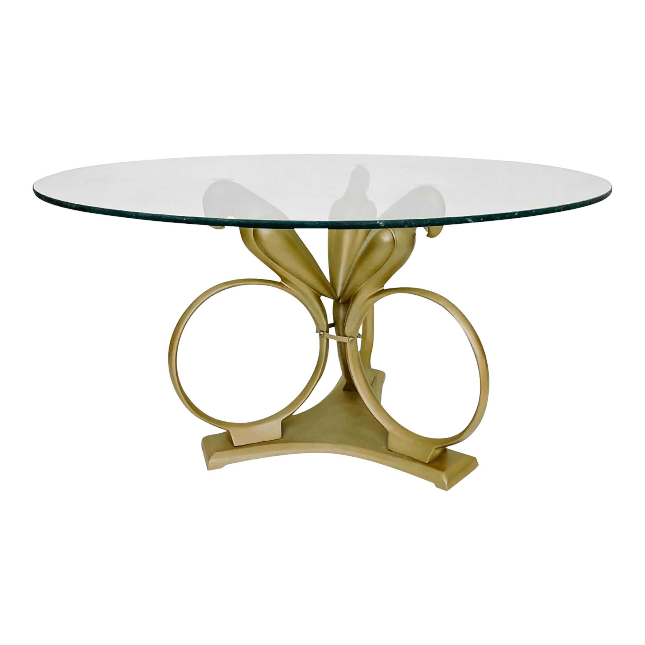 Vintage Parrot Coffee Table With Glass Top | Chairish