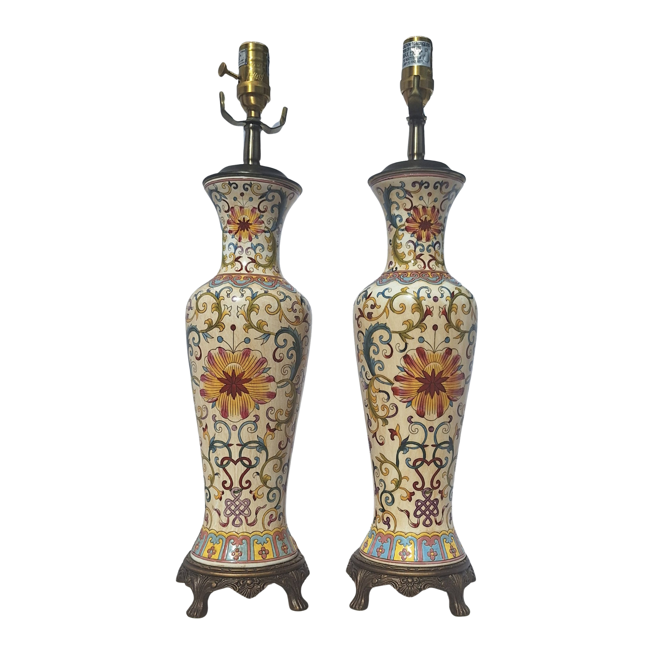 Vintage European Inspired Table Lamps - a Pair | Chairish