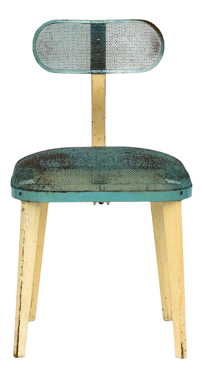 Metal Mesh Chair in the Manner of Jean Prouve | Chairish