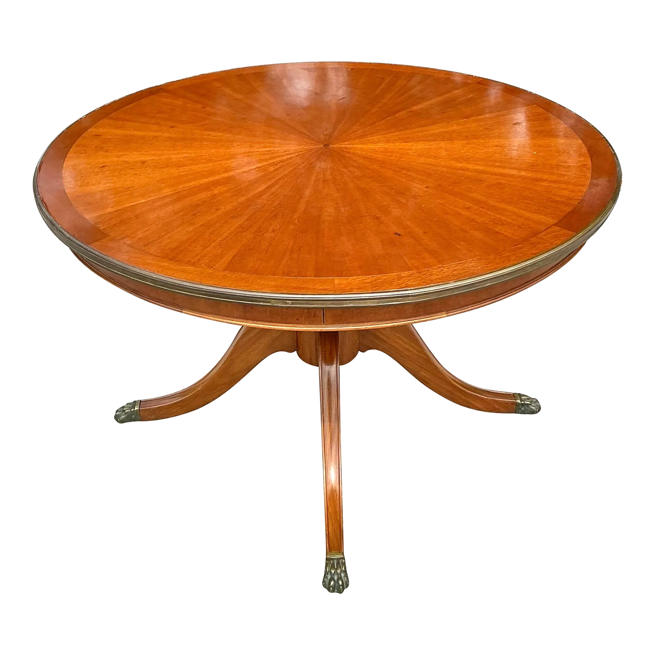 Vintage Regency Three Legged Marquis Center Hall Table | Chairish