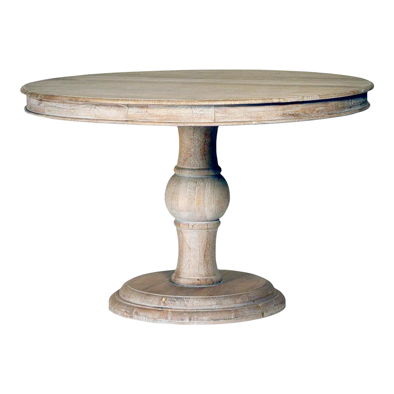 Carved Round Pedestal Dining Table | Chairish