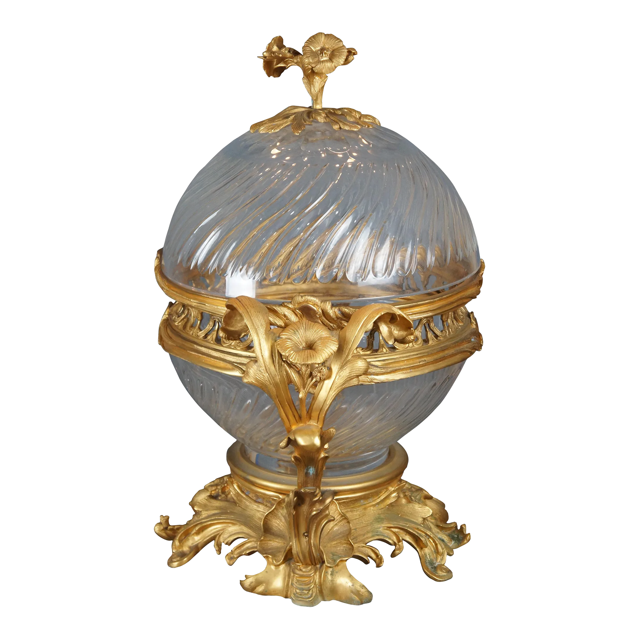 Mid 20th Century Eric Stepniewski French Louis XV Ormolu Crystal ...