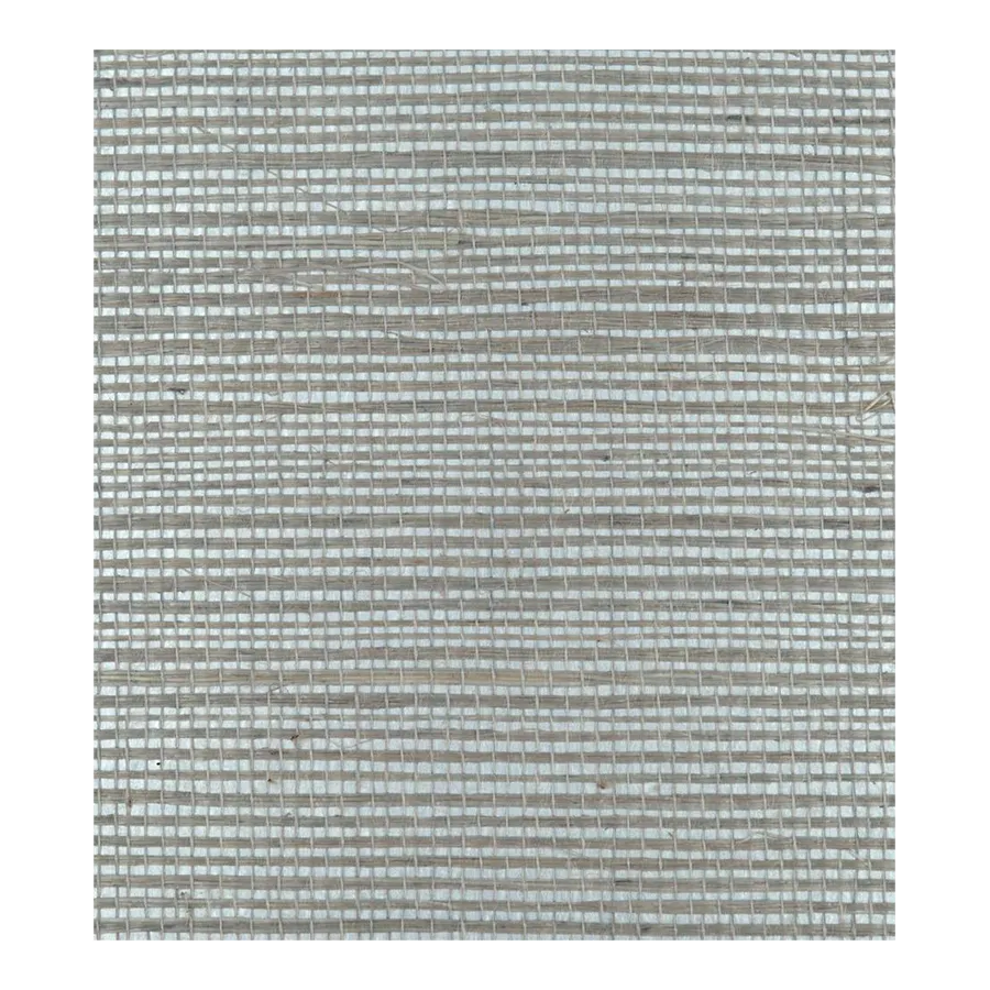 Sample - The House of Scalamandré Sultry Sisal Wallcovering, Silver ...