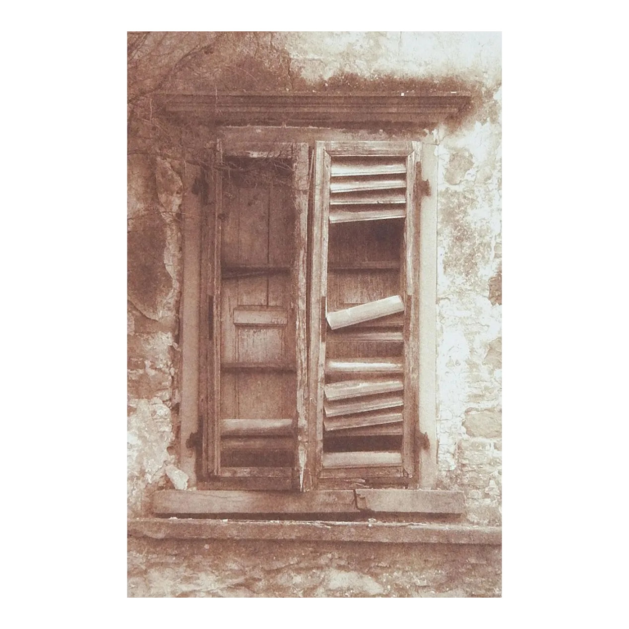 Vintage Eric Weller Sepia Old Shutters Cyanotype Architectural ...