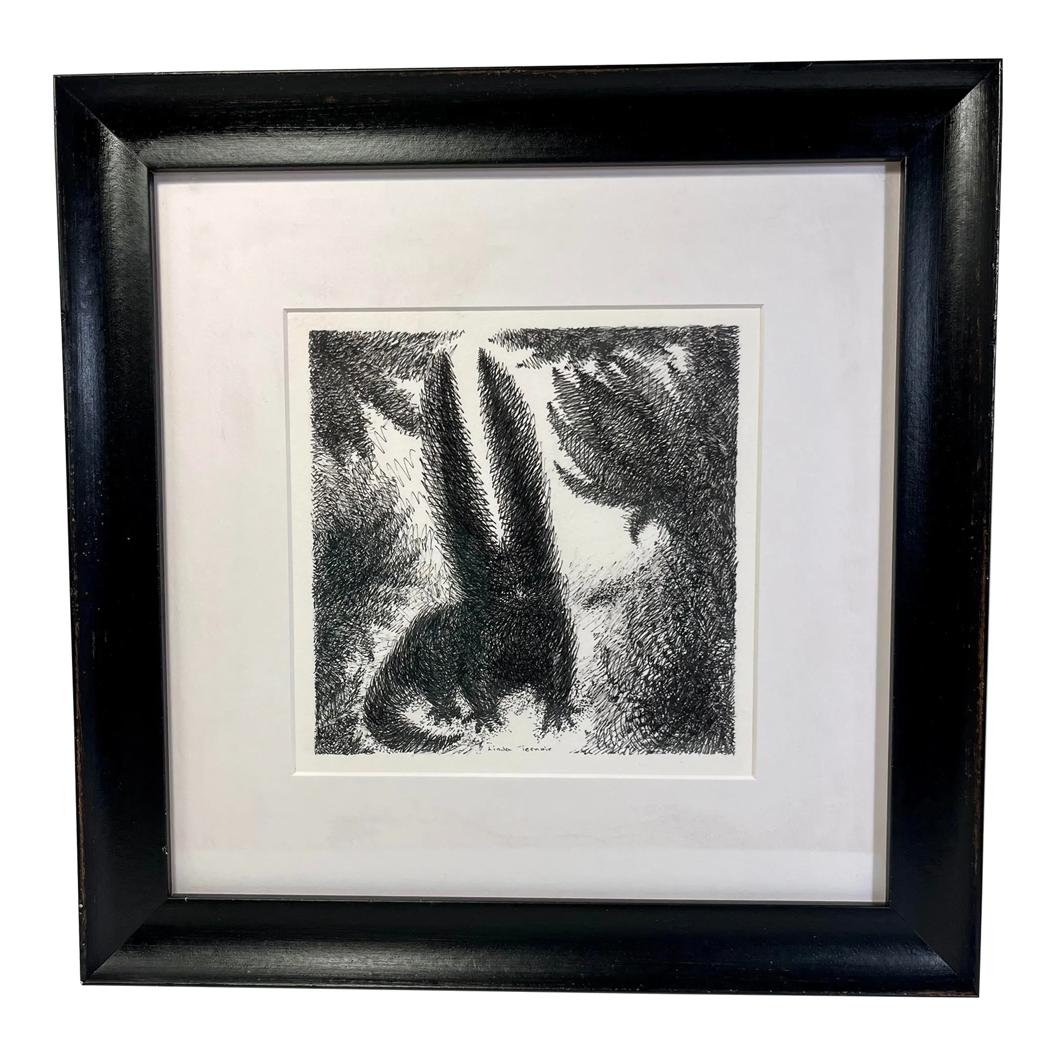 2014 Tall Ears Ink Drawing by Californian Artist Linda Ternoir Signed ...