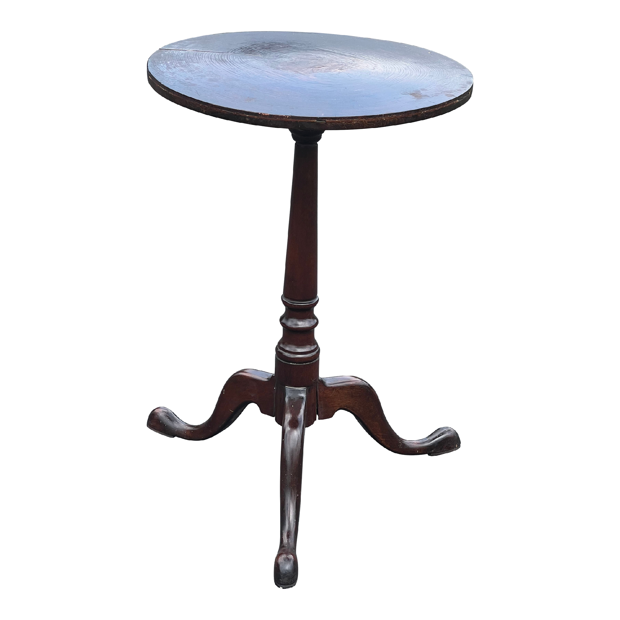 Antique Queen Anne Snake Foot Candle Stand With Old Growth Cookie Top ...