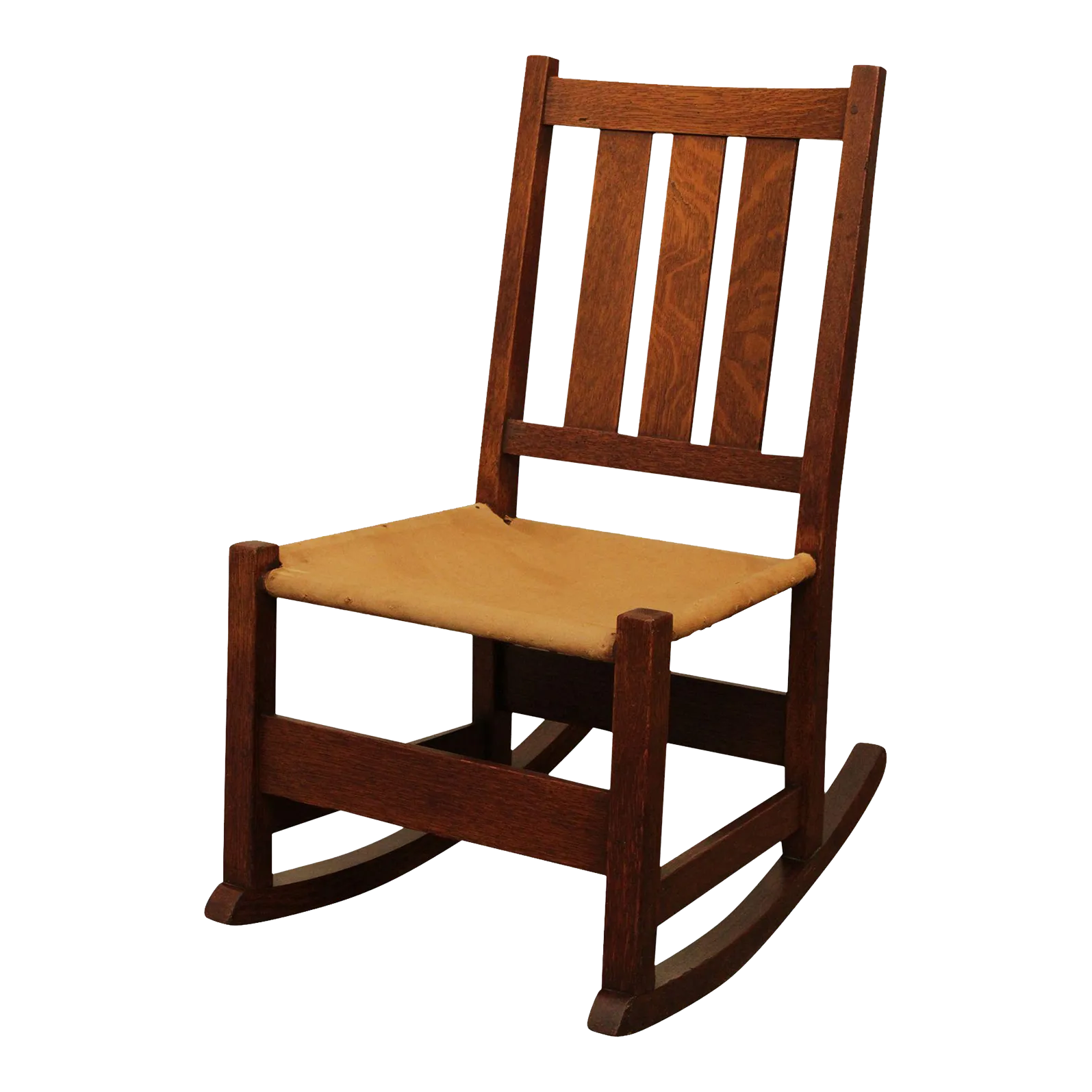Antique L & J. G. Stickley Mission Oak Nursing Rocker | Chairish