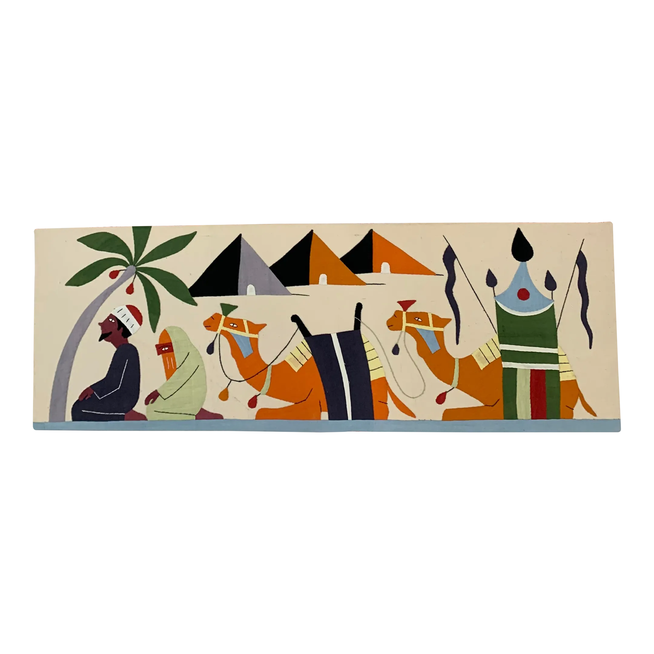 Cotton Appliqued Egyptian Panel | Chairish