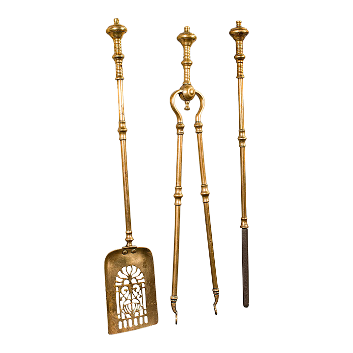 1800's Trio of Antique Fire Tools | Chairish