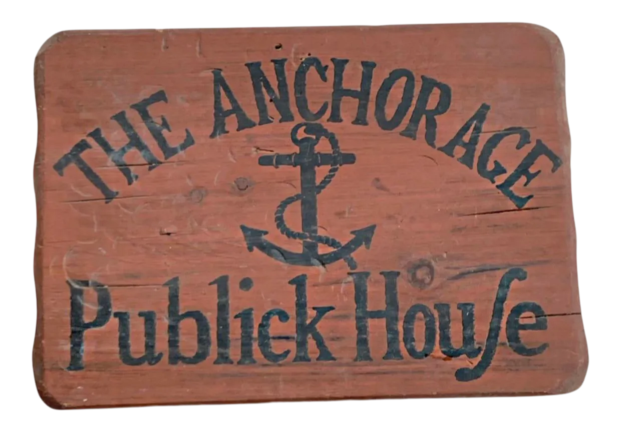 Vintage Nautical Rustic Wood Plaque Sign ‘ the Anchorage Publick House ...