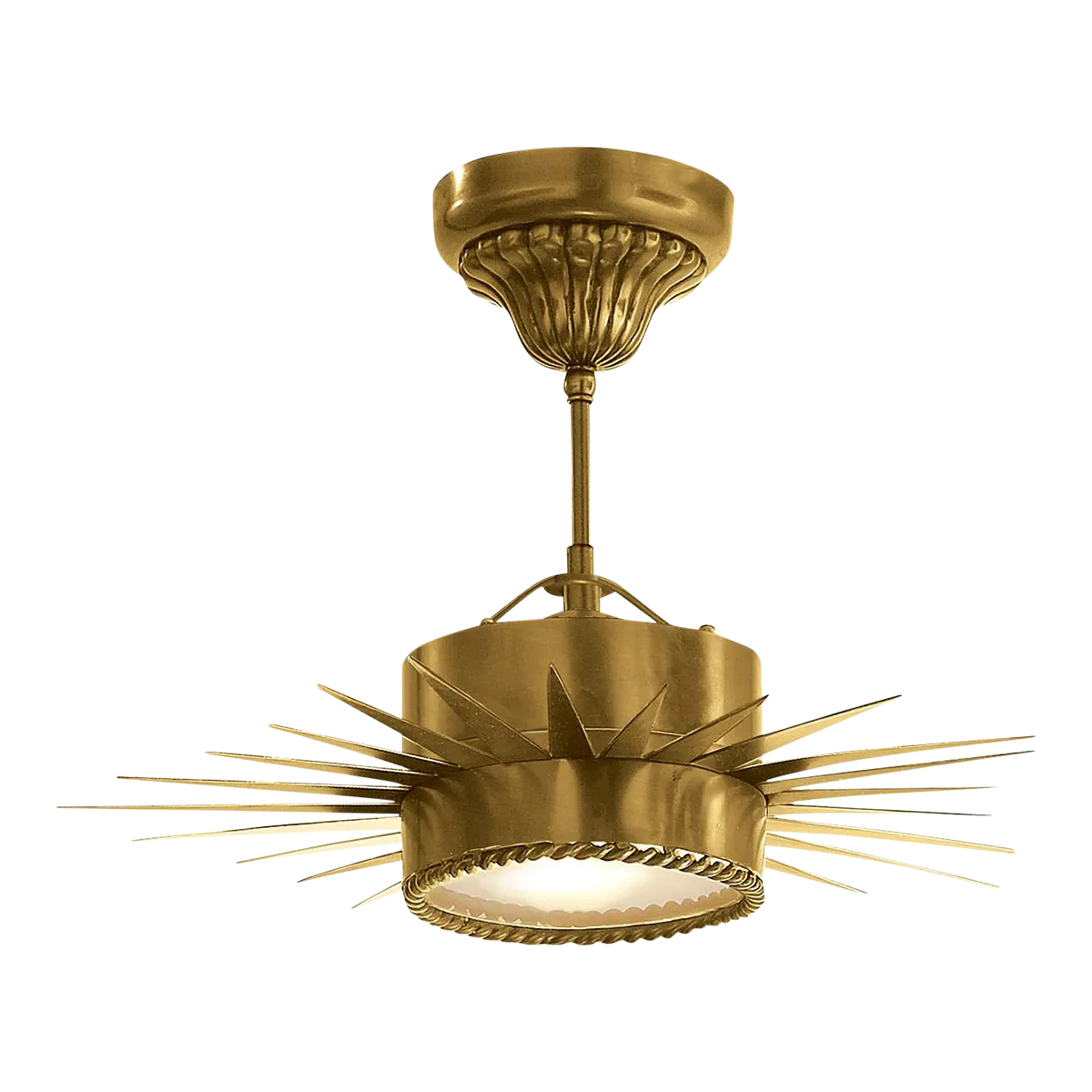 Suzanne Kasler for Visual Comfort Signature Soleil Small Semi-Flush in ...