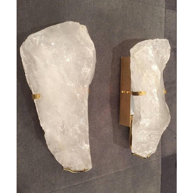 Natural Form Rock Crystal Wall Sconces - a Pair | Chairish