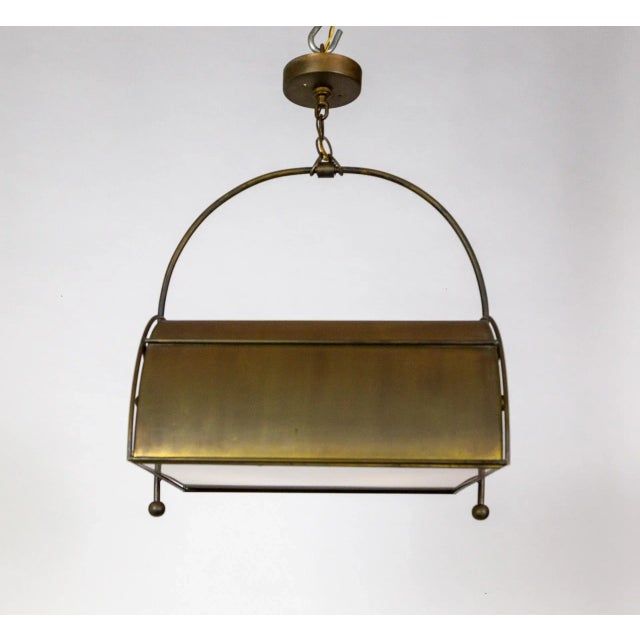 Patinated Brass Island Pendant Light by Morrison Custom Lighting | Chairish