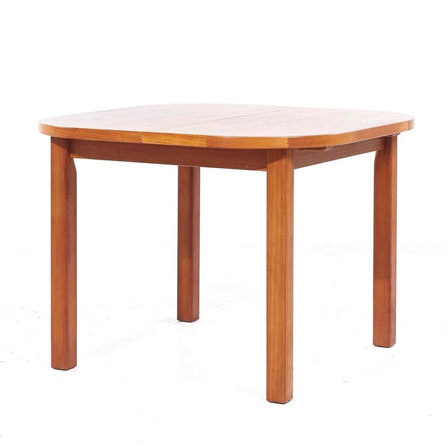 D-Scan Mid Century Teak Hidden Butterfly Leaf Expanding Dining Table ...