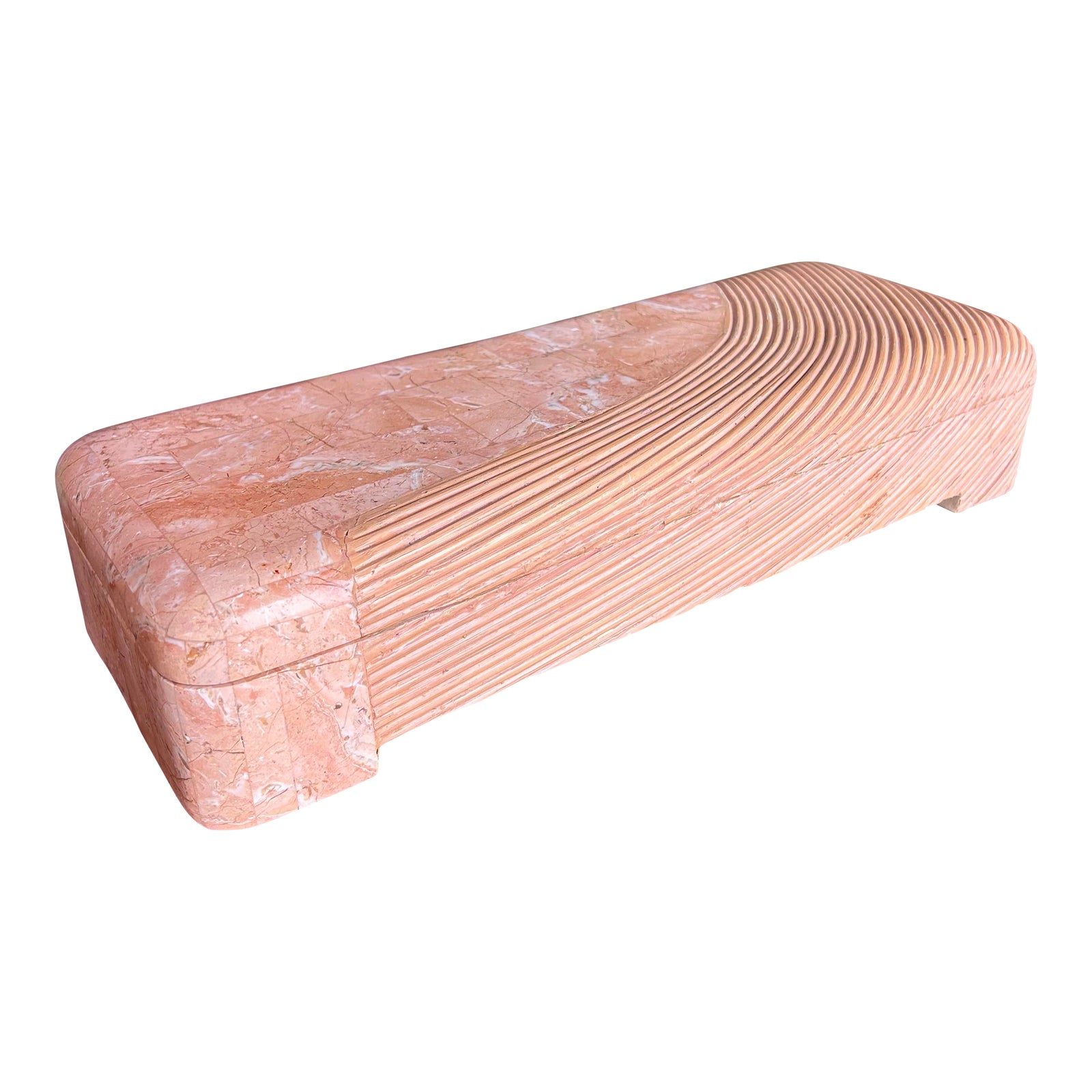 Maitlandsmith Tessellated Marble and Pencil Reed Box | Chairish