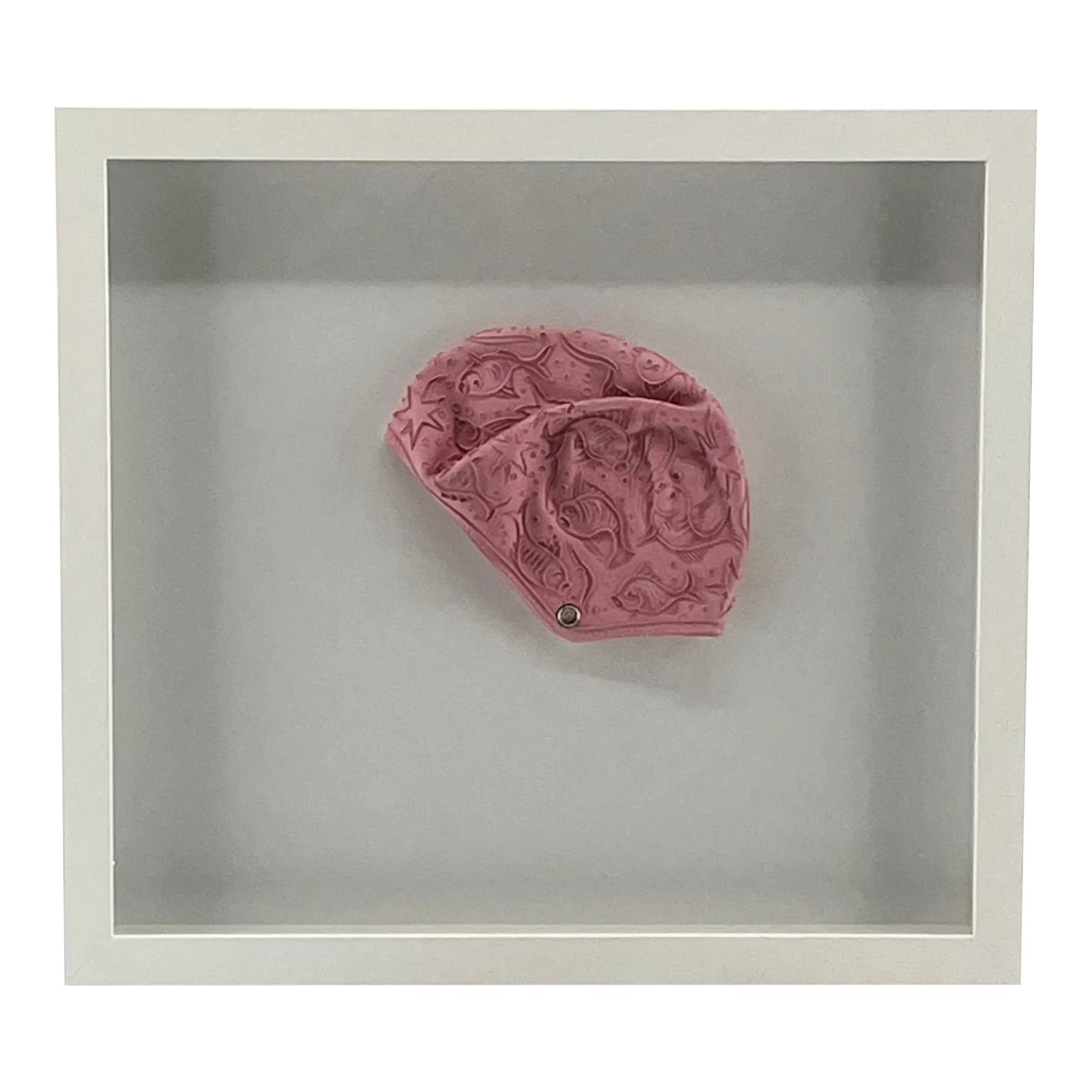 Pink Swim Cap Fish Swim Cap Coastal Wall Decor | Chairish