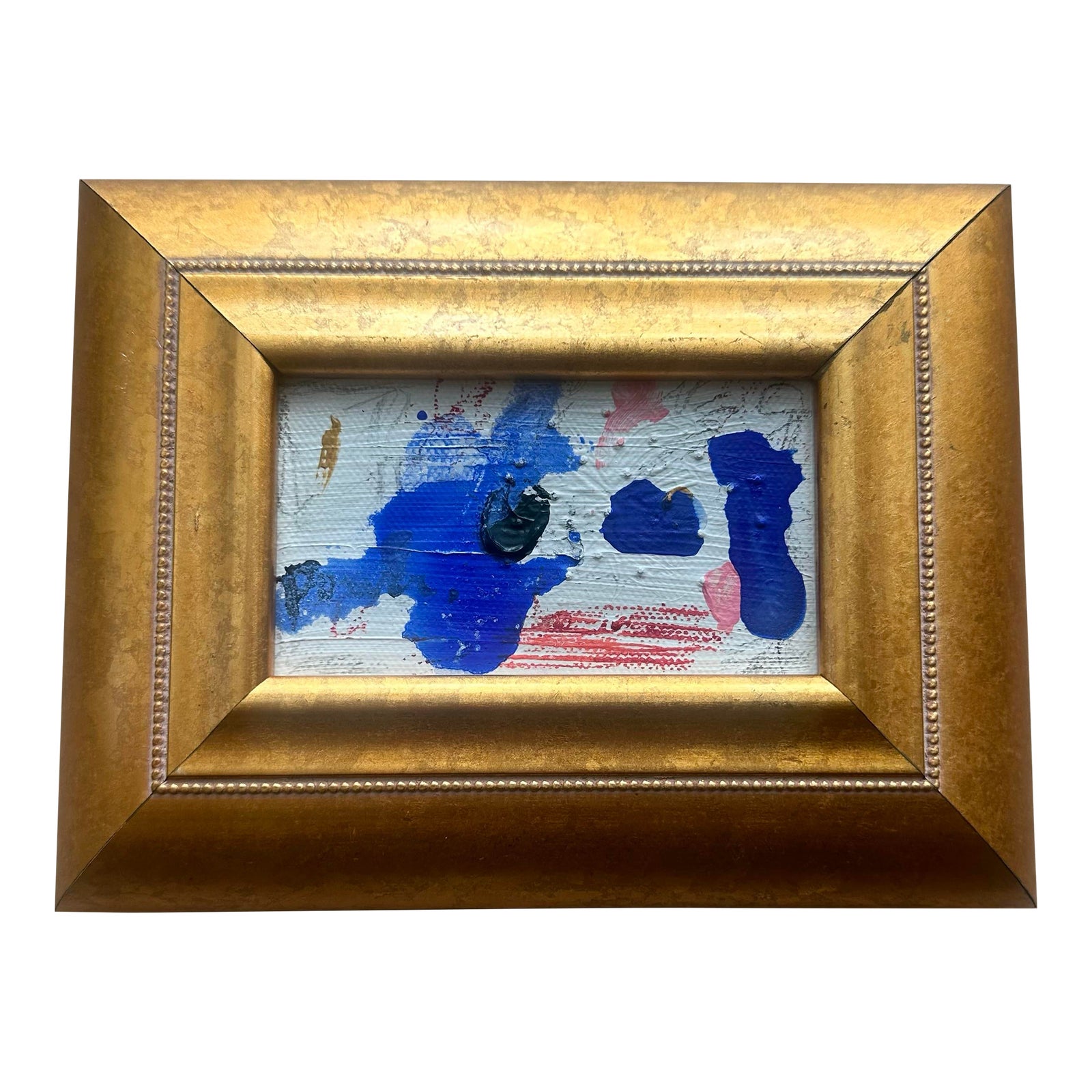 Abstract Painting Framed in Gold by Virginia Chamlee | Chairish