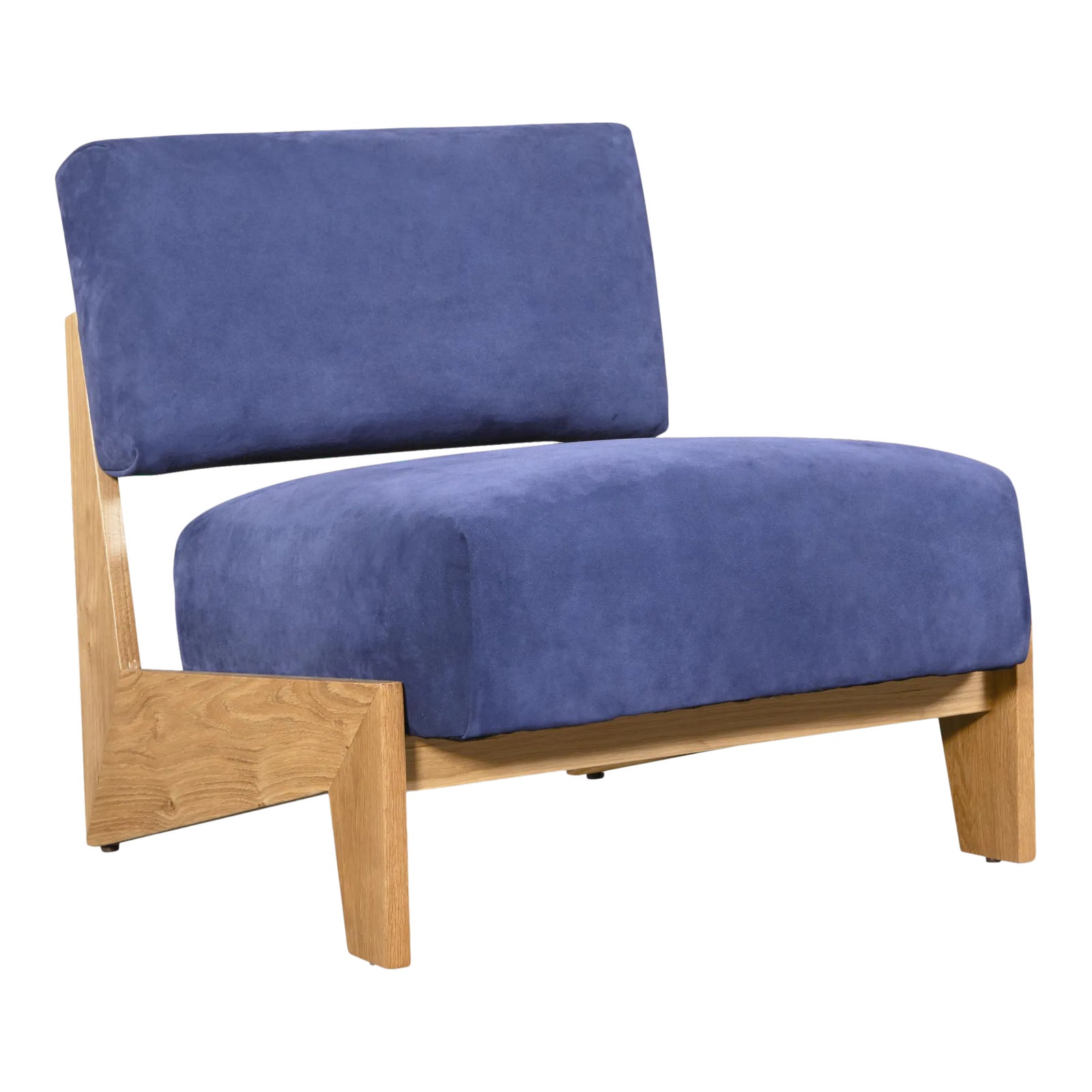 Highland Chair, Blue Suede | Chairish