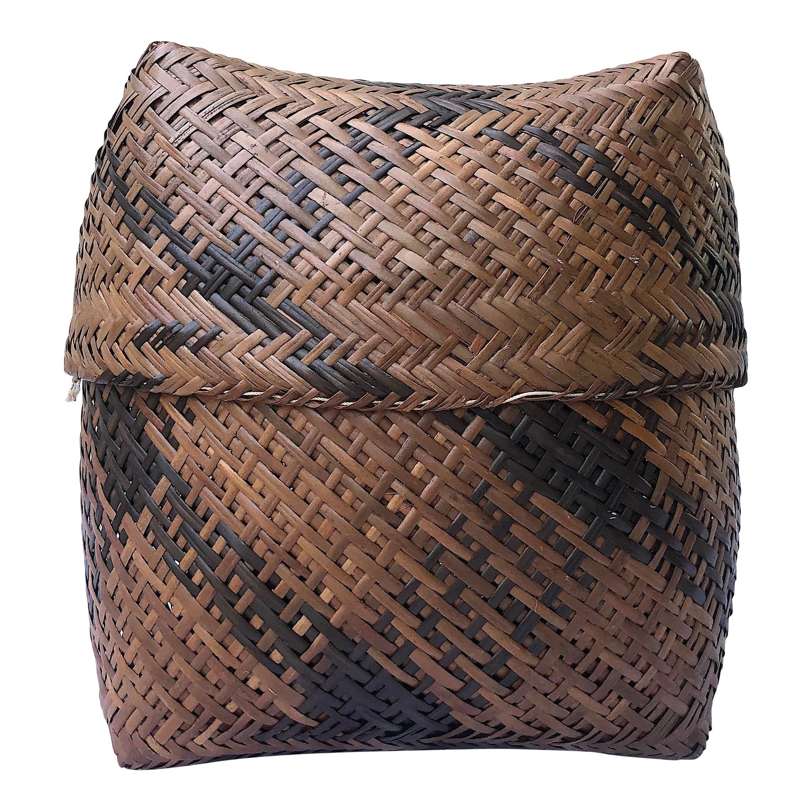 Vintage Mid-Century Rattan Potpourri Baskets - a Pair | Chairish