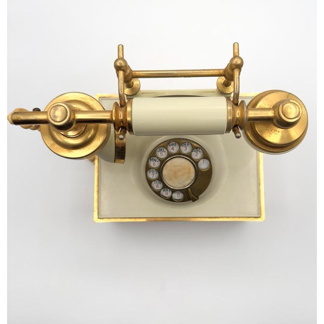 Vintage Deco-Tel French Victorian Style Rotary Dial Phone Ivory Gold ...