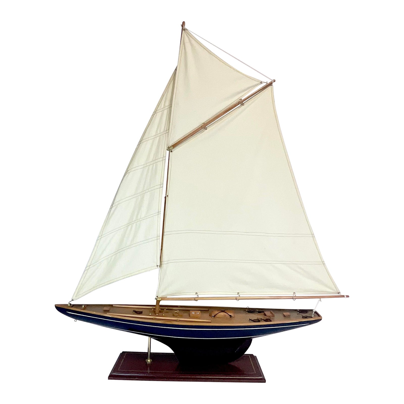 1970s Vintage Nautical Coastal Large Scale Schooner Sail Boat Model ...