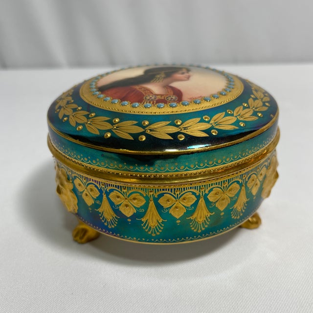 Mid 20th Century Royal Vienna Portrait Trinket Box | Chairish