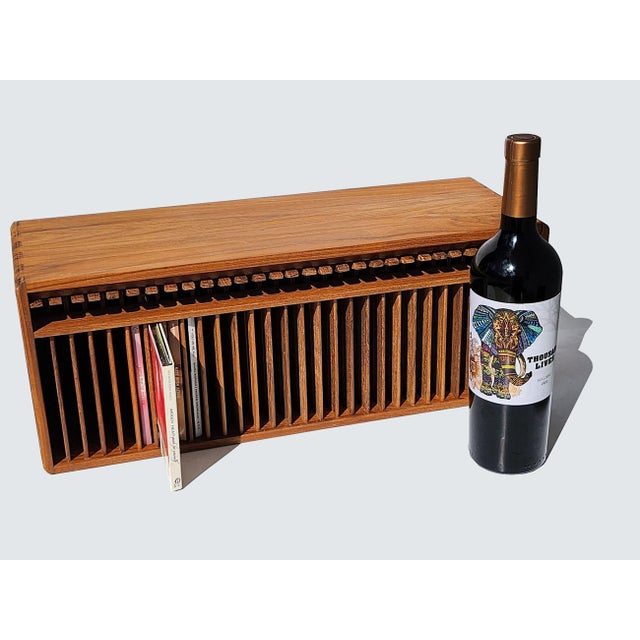 Vintage Kalmar Teak Wood 30-Slot CD Rack | Chairish